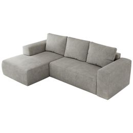 ECKSOFA TRENTINO L Hellgrau Stukture - Links