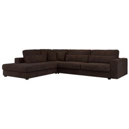 ECKSOFA Savona Braun Cord - links