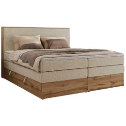 BOXBETT WOOD CLASSIC KING 180/200 - Creme Strukture - H4
