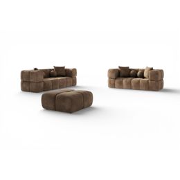 Fun M&ouml;bel SOFASET Vega 3-2 Inkl. Hocker