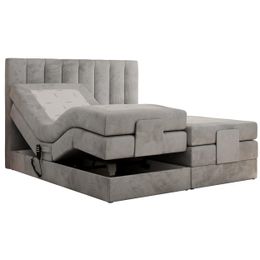 BOXBETT COMFORTO 140/200 - Hellgrau Velvet - H4