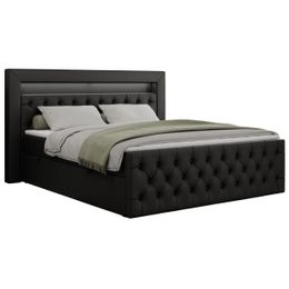 BOXBETT GOLD-9 LED 180/200 Schwarz Kunstleder - H3