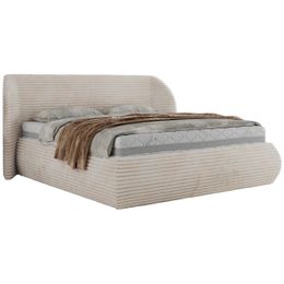 POLSTERBETT CAELA CLASSIC 160/200 - Beige Cord - Schaum-Matratze