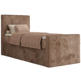 BOXBETT TILIANO DUO 90/200 - Braun Cord - H4 - Topper T25 - Links Seite