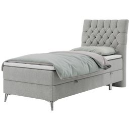 BOXBETT MILEN 90/200 Hellgrau Struktur - H3 - Rechts Seite
