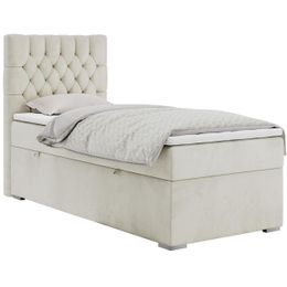 BOXBETT PERA 90/200 Beige Velvet - H3 - Links Seite