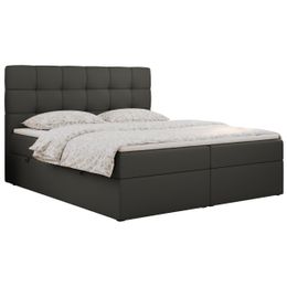 BOXBETT ERNI 120/200 - Dunkelgrau Kunstleder - H3