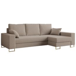 ECKSOFA Dorian Boucle Hellbraun