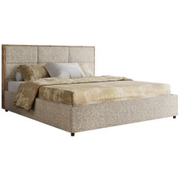 POLSTERBETT LERIO CLASSIC 140/200 - Dunkelbeige Strukture - ohne Matratze
