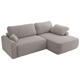 ECKSCHLAFSOFA CUBO L Hellgrau Struktur - rechts