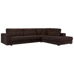 ECKSOFA Savona Braun Cord - rechts
