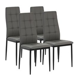 STUHL 4er-Set Chelsea Grau