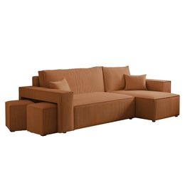 Fun M&ouml;bel ECKSOFA Adara Inkl. Hocker