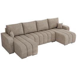 WOHNLANDSCHAFT KIRASSO U Beige Struktur