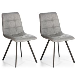 STUHL 2er-Set Mila hellgrauem