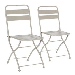 GARTENKLAPPSTUHL-SET Perla Metall