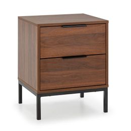 NACHTTISCH Auri 2 schubladen Walnussfarbe
