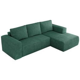 ECKSOFA TRENTINO L Gr&uuml;n Stukture - Rechts