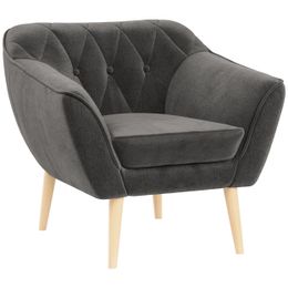 SESSEL Pirs 1 Sitzer Velvet Grau