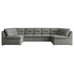 WOHNLANDSCHAFT COMODO U Grau Struktur