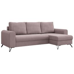 ECKSOFA Axel Samt Rosa