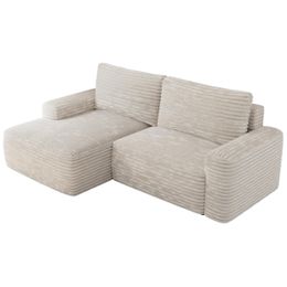 ECKSOFA BELLUNO L Creme Cord - Links