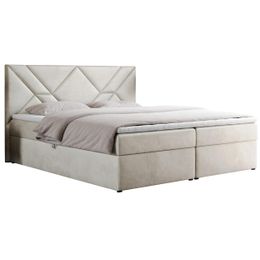 BOXBETT NEOMI 120/200 - Beige Velvet - H4 - Topper T25