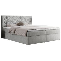 BOXBETT LEILA 120/200 Hellgrau Struktur - H3