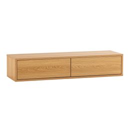 KONSOLENTISCH schwebender Auri 2 schubladen Eiche-Optik