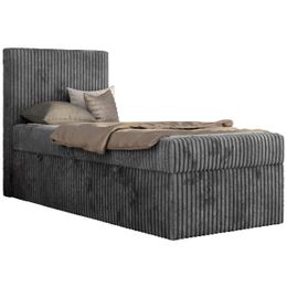 JUGENDBETT TILIO 90/200 - Grau - H3 - Links Seite