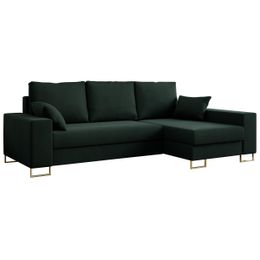 ECKSOFA Dorian Velvet Gr&uuml;n