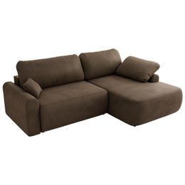 ECKSCHLAFSOFA CUBO L Braun Velvet - rechts