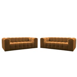 Fun M&ouml;bel SOFASET Solvie 4-4 In Moly