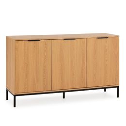 SIDEBOARD Auri 3 t&uuml;ren Eichenfarbe
