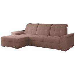 ECKSOFA MADRITO L - Rosa Boucle - Links