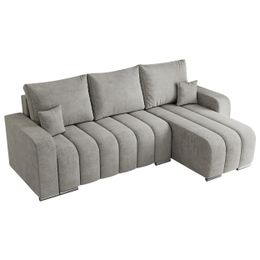 ECKSOFA KIRASSO L Hellgrau Stukture