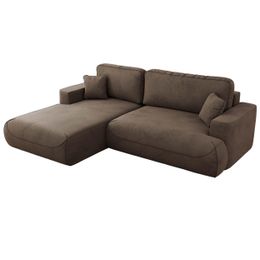 ECKSOFA OVO L Braun Velvet - Links Seite