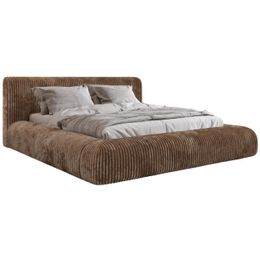 POLSTERBETT TILBEA CLASSIC 160/200 - Braun Cordstoff - ohne Matratze