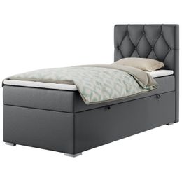 BOXBETT ALDA 90/200 Dunkelgrau Kunstleder - H3 - Rechts Seite