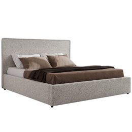 POLSTERBETT CORIVO CLASSIC 200/200 - Hellgrau Strukture - Pocket-Matratze