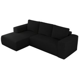 ECKSOFA TRENTINO L Schwarz Boucle - Links