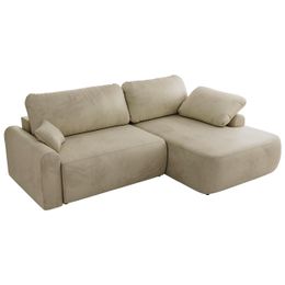 ECKSCHLAFSOFA CUBO L Beige Velvet - rechts