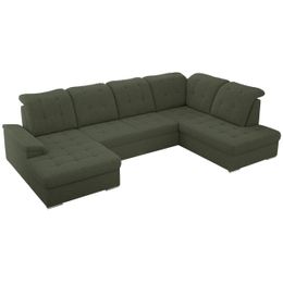 WOHNLANDSCHAFT MADRITO U - Gr&uuml;n Boucle - Rechts