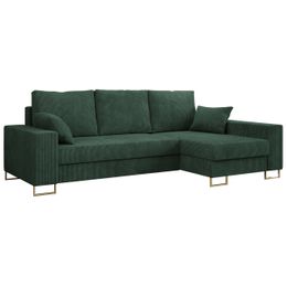 ECKSOFA Dorian Cord Gr&uuml;n