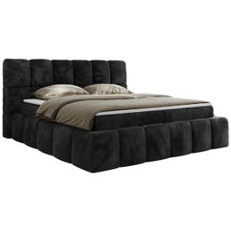 BOXBETT NIRA 120/200 - Dunkelgrau Pl&uuml;sch - H3