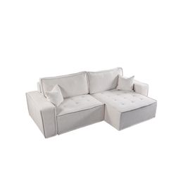 Fun M&ouml;bel ECKSOFA Schlafsofa Flosi In Raven