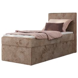 BOXBETT TILIANO 90/200 - Braun Cord - H4 - Visco Topper - Rechts