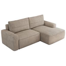 ECKSOFA BELLUNO L Beige Strukture - Rechts
