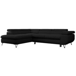 ECKSOFA PEDRO L Schwarz Boucle - Links Seite