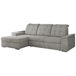 ECKSOFA MADRITO L - Hellgrau Struktur - Links